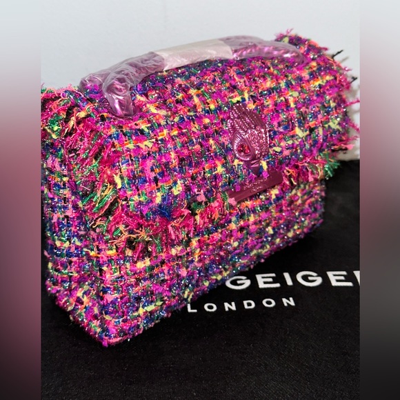 Kurt Geiger | Bags | Kurt Geiger London Mini Kensington Tweed Metallic ...